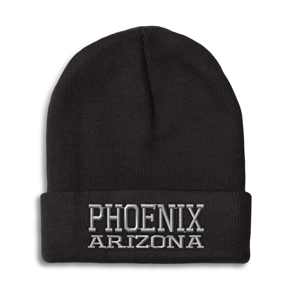 Beanies for Men Arizona Phoenix Usa State City Embroidery Acrylic Skull ...