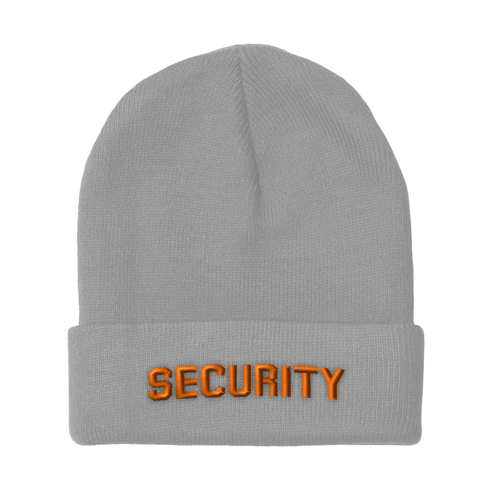 Beanies for Men Professional Security Guard C Embroidery Acrylic Skull ...