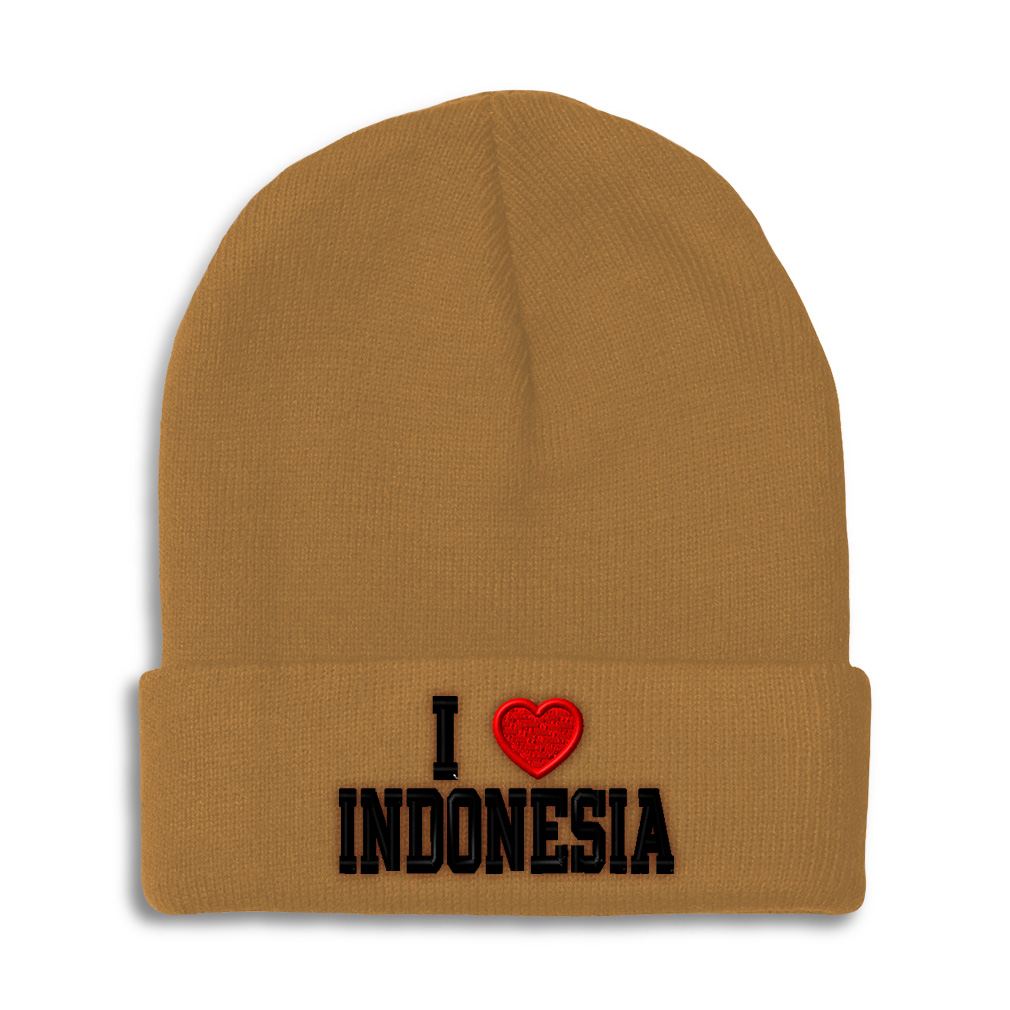 Beanies for Men I Love Indonesia I Love Winter Hats for Women Acrylic ...