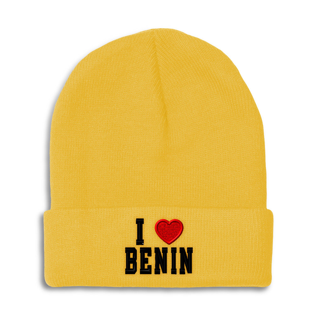 Beanies for Men I Love Benin I Love Winter Hats for Women Acrylic Skull ...