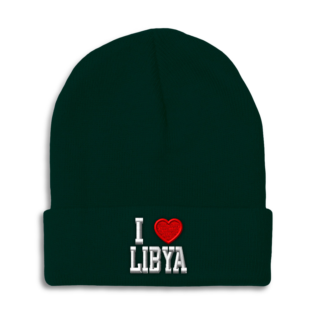 Beanies for Men I Love Libya I Love Winter Hats for Women Acrylic Skull ...