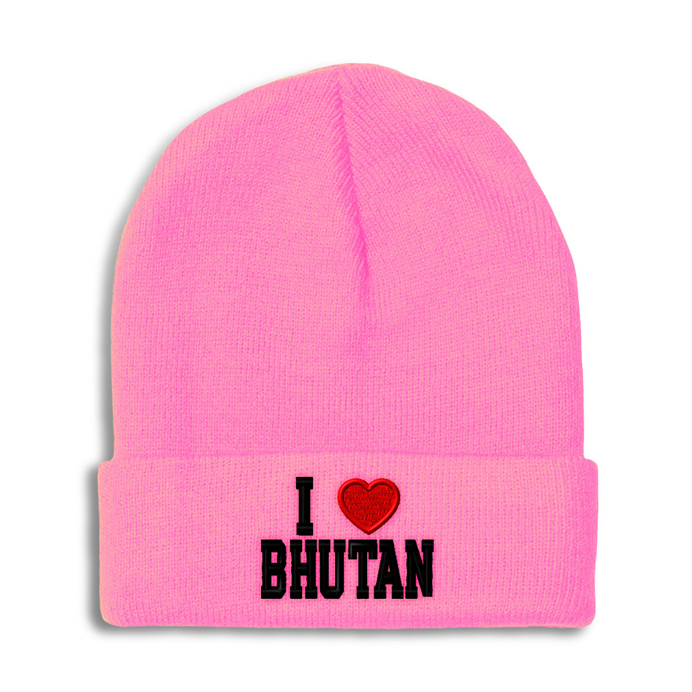 Beanies for Men I Love Bhutan I Love Winter Hats for Women Acrylic ...