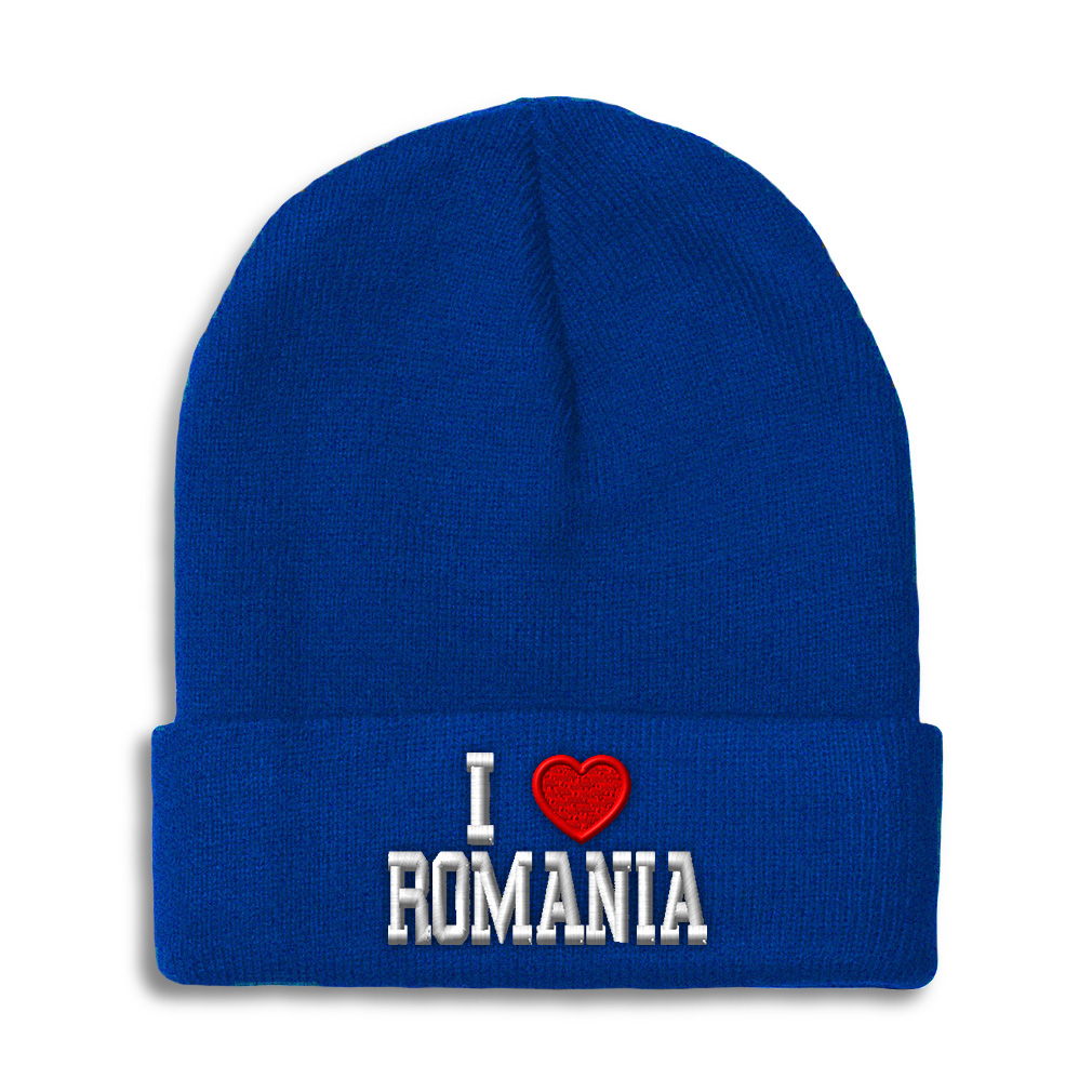 Beanies for Men I Love Romania I Love Winter Hats for Women Acrylic ...