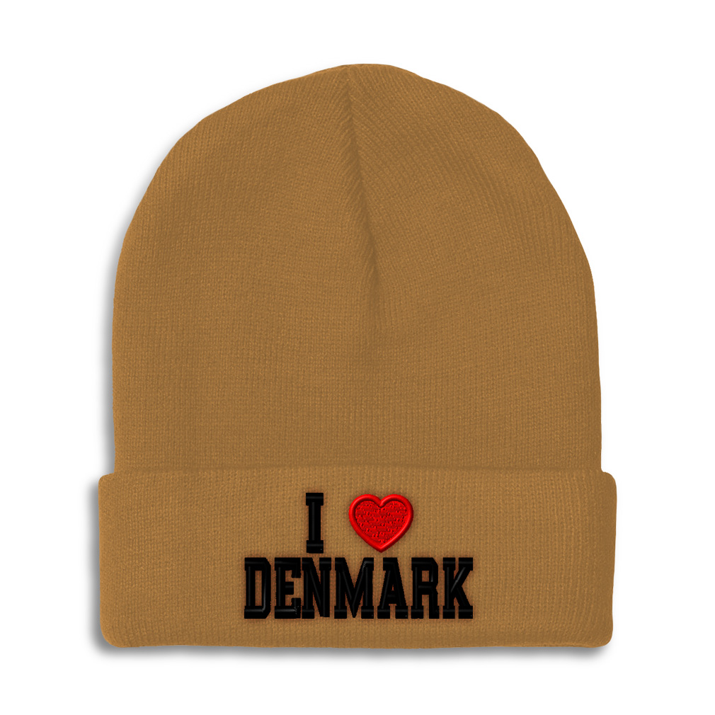 Beanies for Men I Love Denmark I Love Winter Hats for Women Acrylic ...