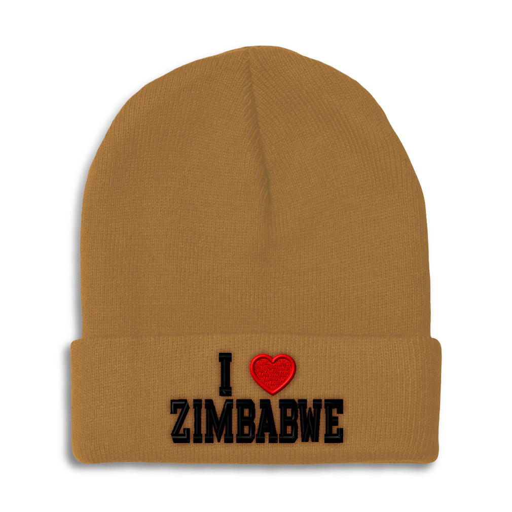 Beanies for Men I Love Zimbabwe I Love Winter Hats for Women Acrylic ...