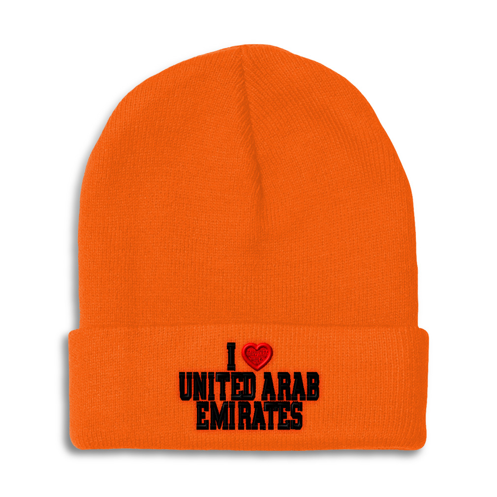 Beanies for Men I Love United Arab Emirates Winter Hats for Women Skull ...