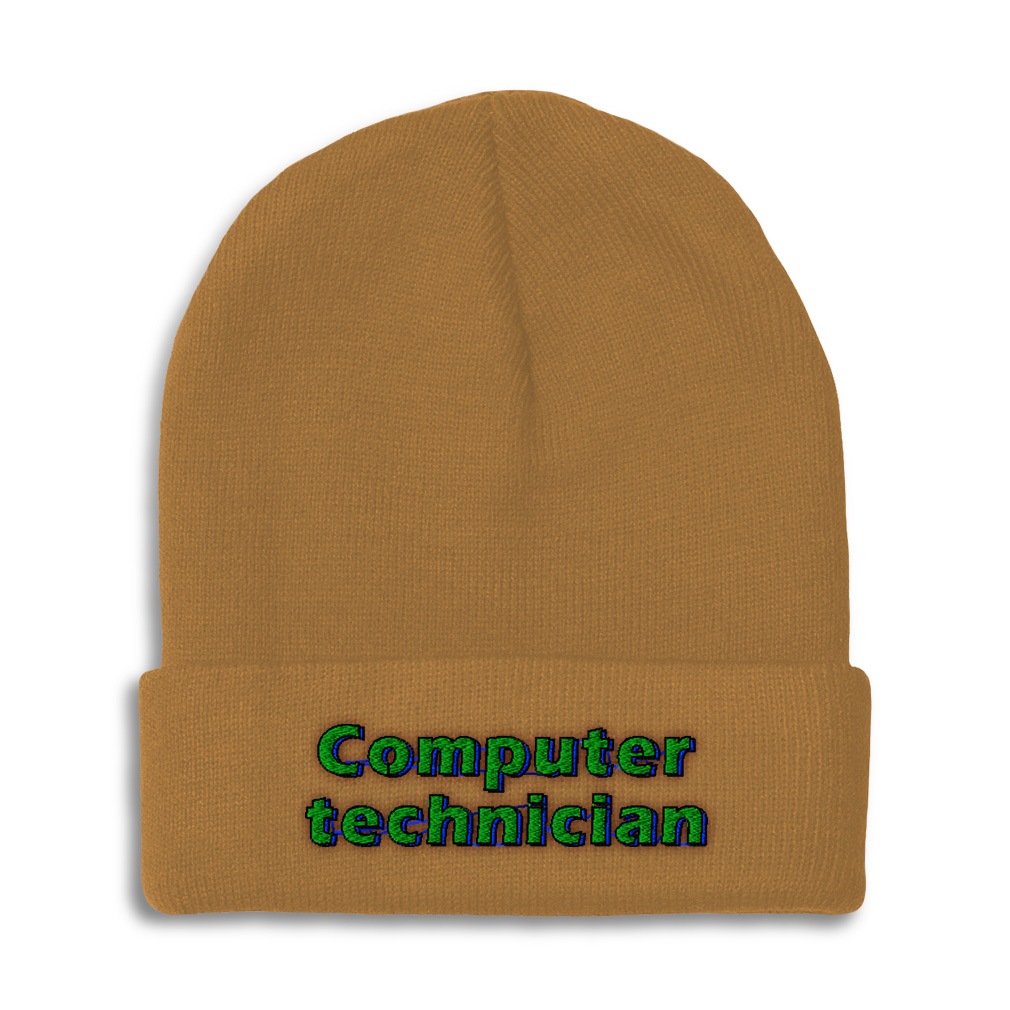 Beanies for Men Computer Technician Winter Hats for Women Acrylic Skull ...