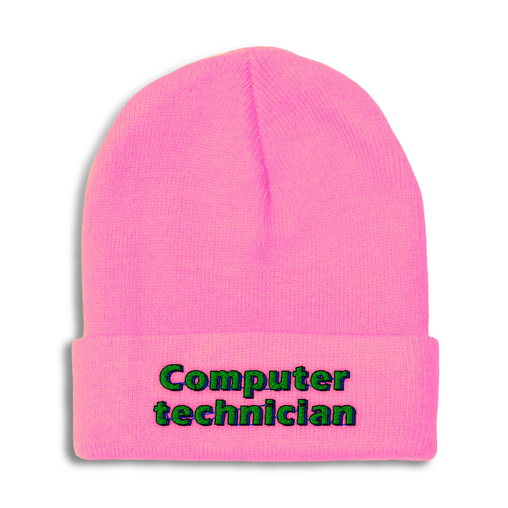 Beanies for Men Computer Technician Winter Hats for Women Acrylic Skull ...