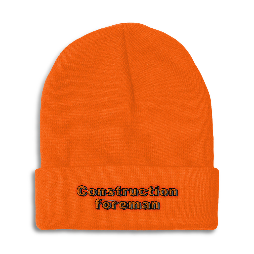 Beanies for Men Construction Foreman Winter Hats for Women Acrylic ...