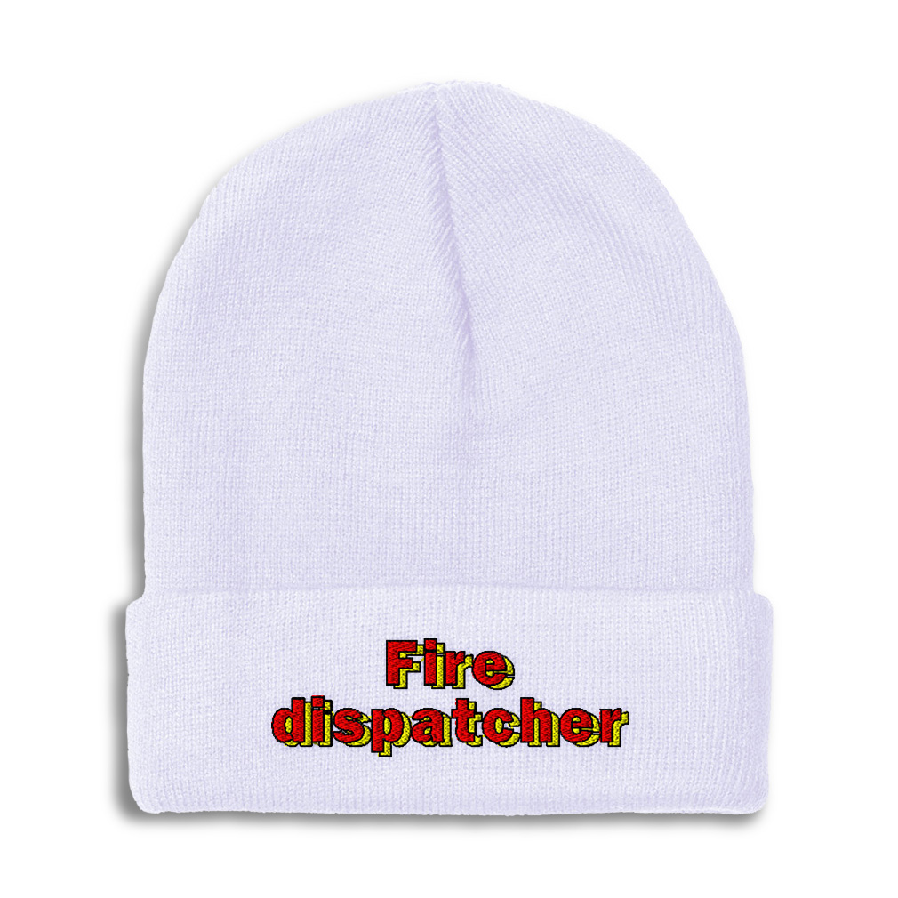 Beanies for Men Fire Dispatcher Winter Hats for Women Acrylic Skull Cap ...