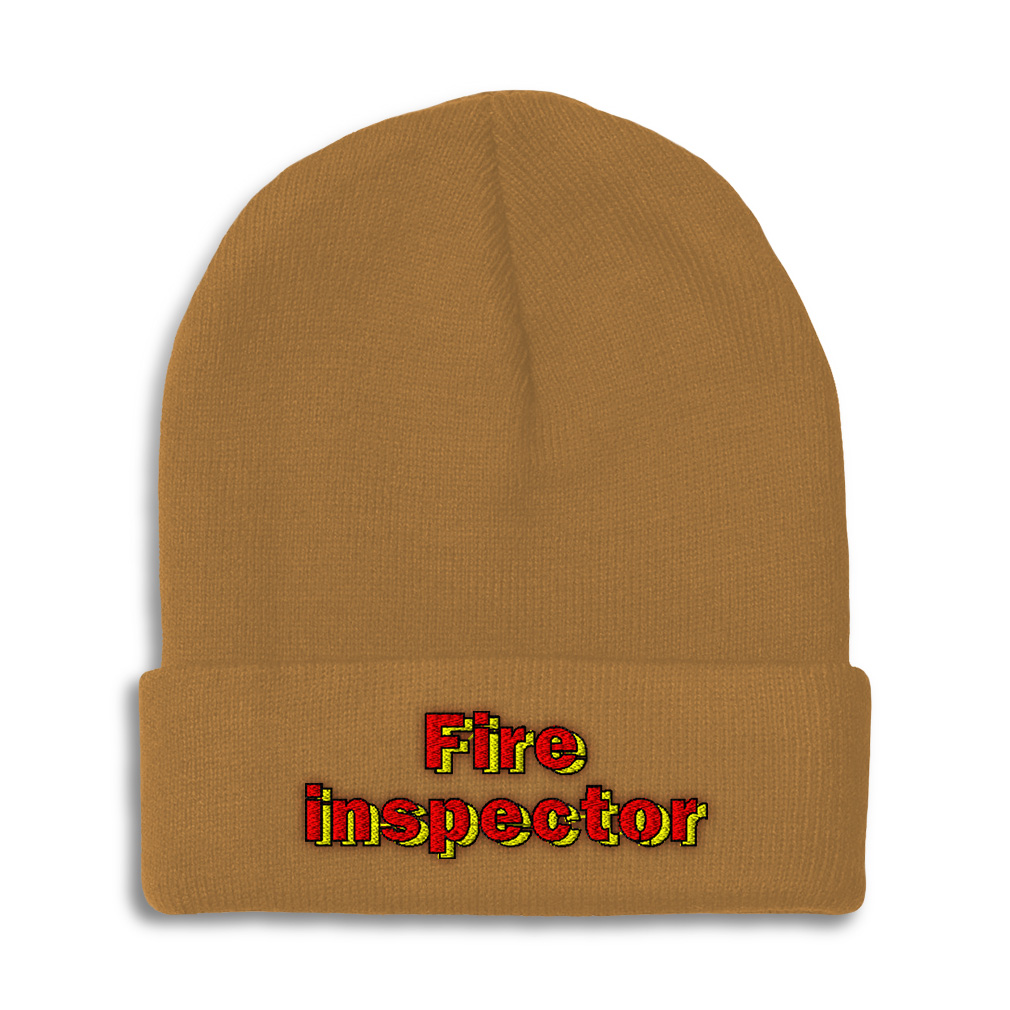 Beanies for Men Fire Inspector Winter Hats for Women Acrylic Skull Cap ...