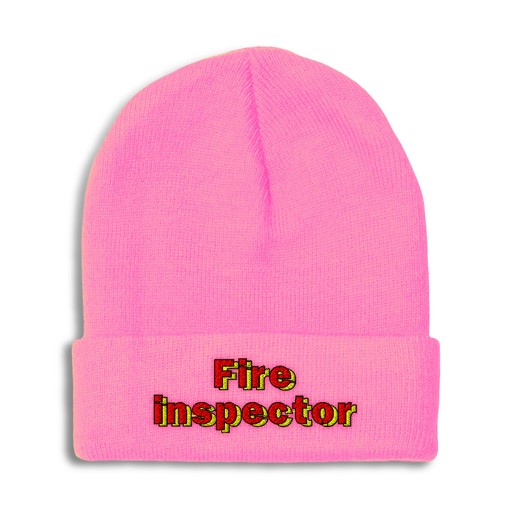 Beanies for Men Fire Inspector Winter Hats for Women Acrylic Skull Cap ...
