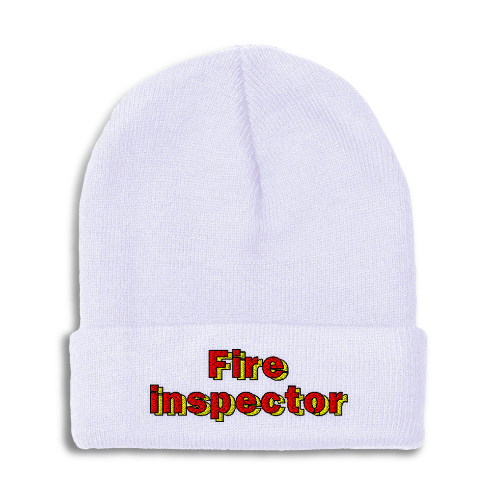 Beanies for Men Fire Inspector Winter Hats for Women Acrylic Skull Cap ...
