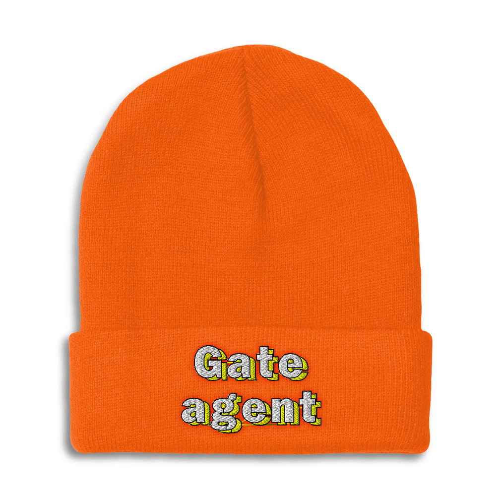 Beanies for Men Gate Agent Winter Hats for Women Acrylic Skull Cap 1 ...