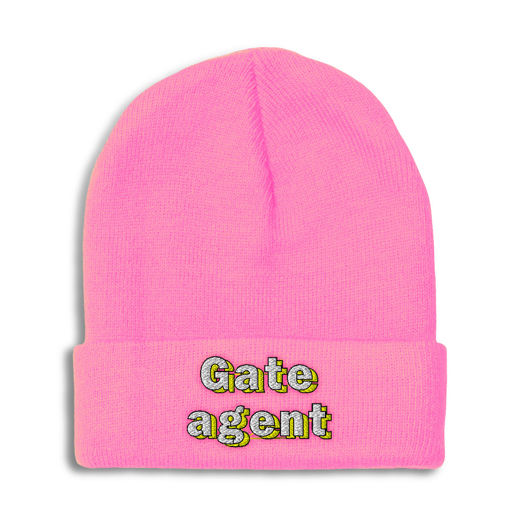 Beanies for Men Gate Agent Winter Hats for Women Acrylic Skull Cap 1 ...
