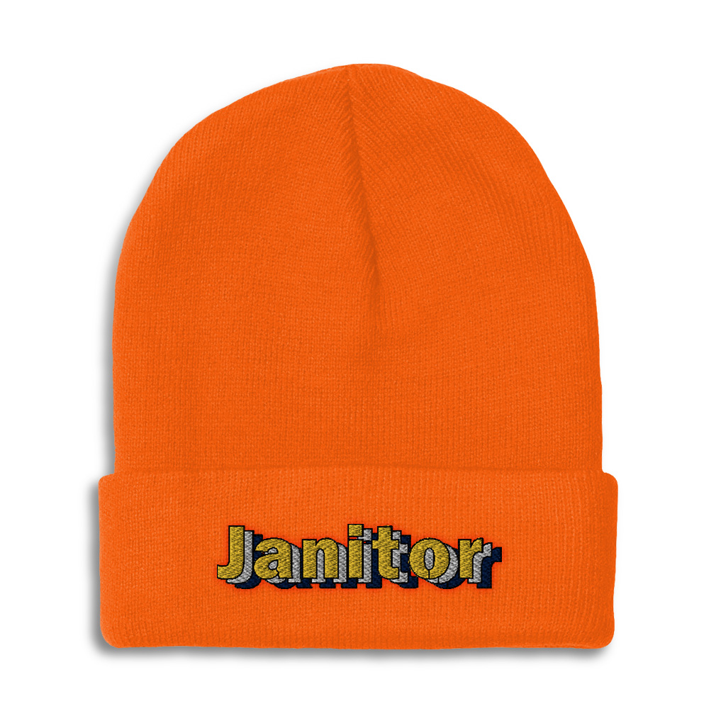Beanies for Men Janitor Winter Hats for Women Acrylic Skull Cap 1 Size ...