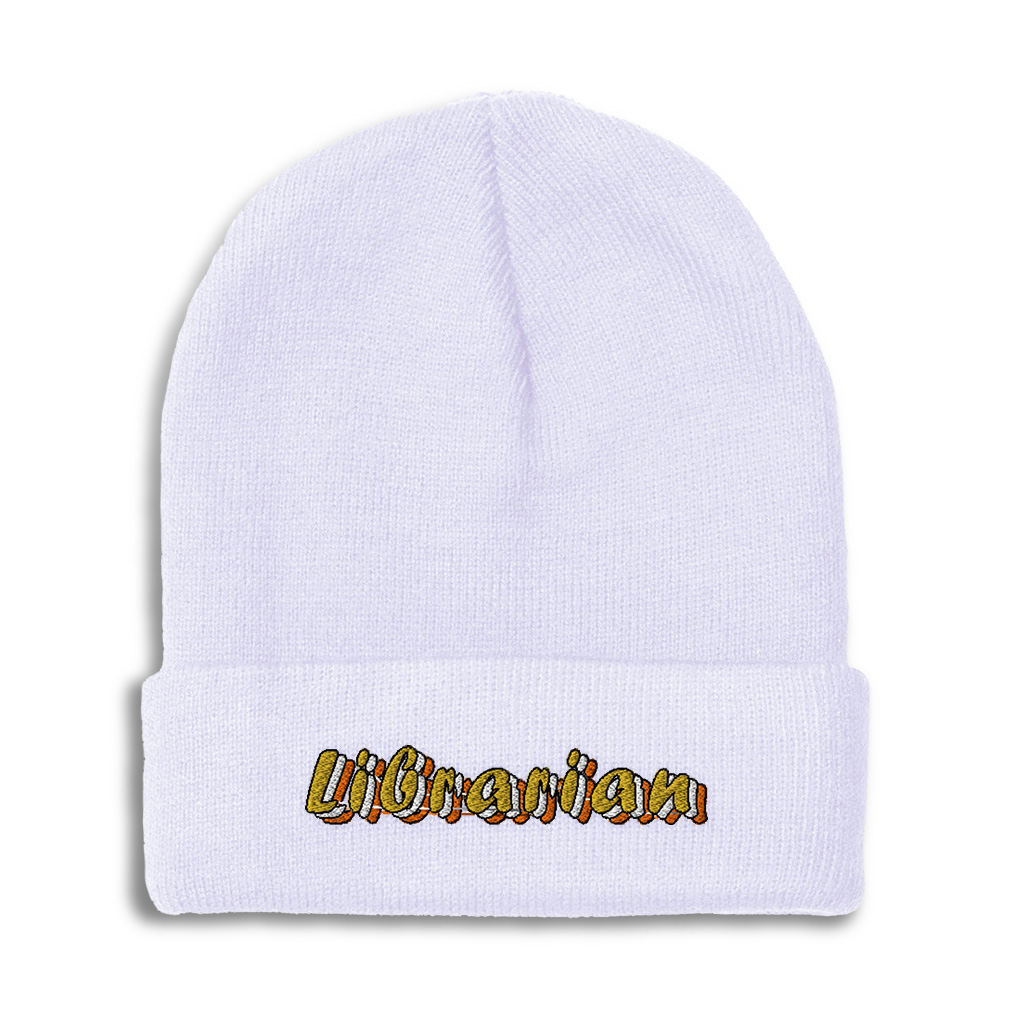 Beanies for Men Librarian Winter Hats for Women Acrylic Skull Cap 1 ...