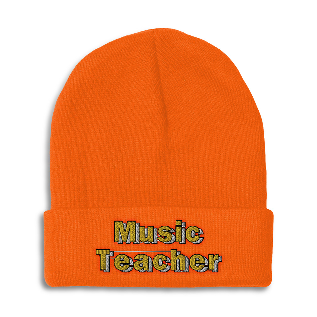 Beanies for Men Music Teacher Winter Hats for Women Acrylic Skull Cap 1 ...