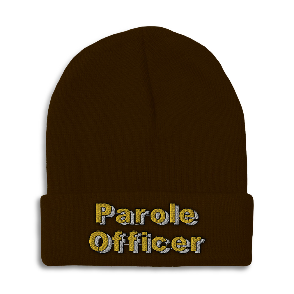 Beanies for Men Parole Officer Winter Hats for Women Acrylic Skull Cap ...