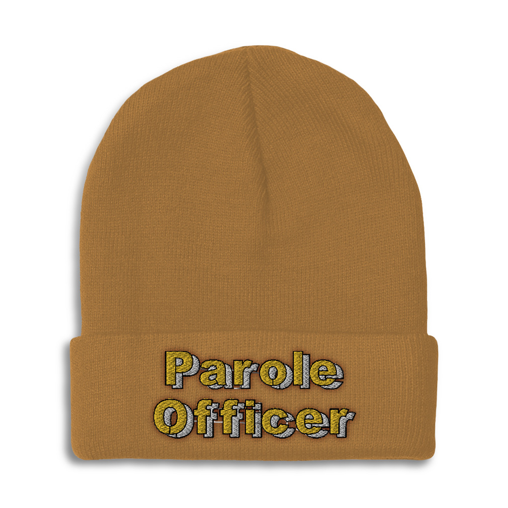 Beanies for Men Parole Officer Winter Hats for Women Acrylic Skull Cap ...