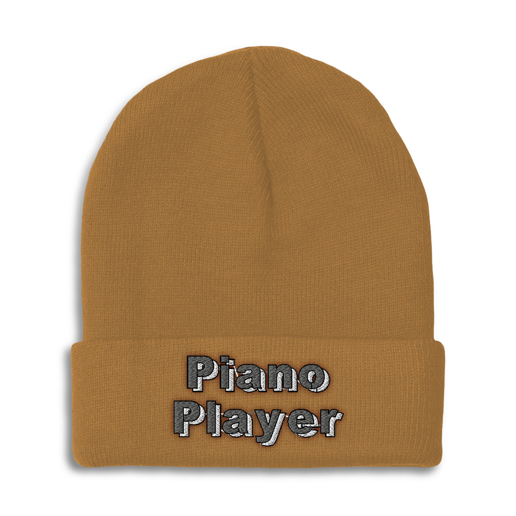 Beanies for Men Piano Player Winter Hats for Women Acrylic Skull Cap 1 ...