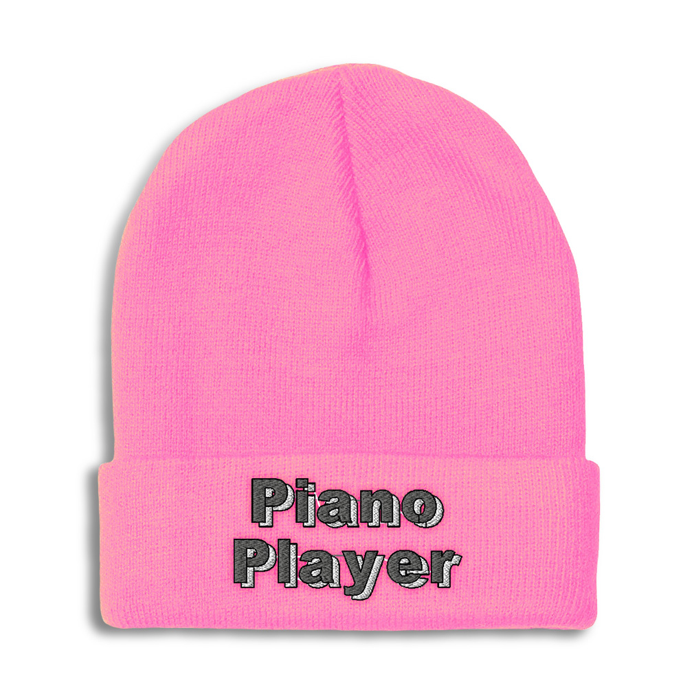 Beanies for Men Piano Player Winter Hats for Women Acrylic Skull Cap 1 ...