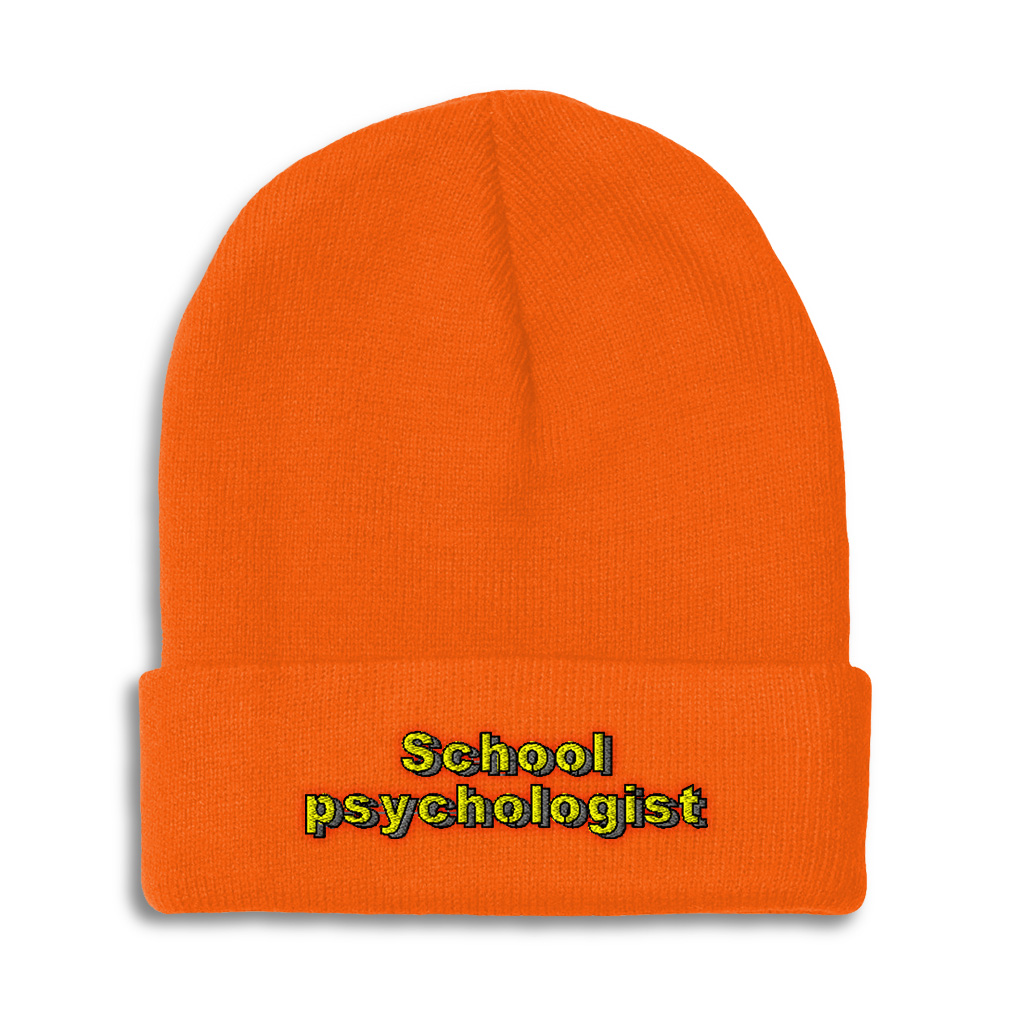 Beanies for Men School Psychologist Winter Hats for Women Acrylic Skull ...