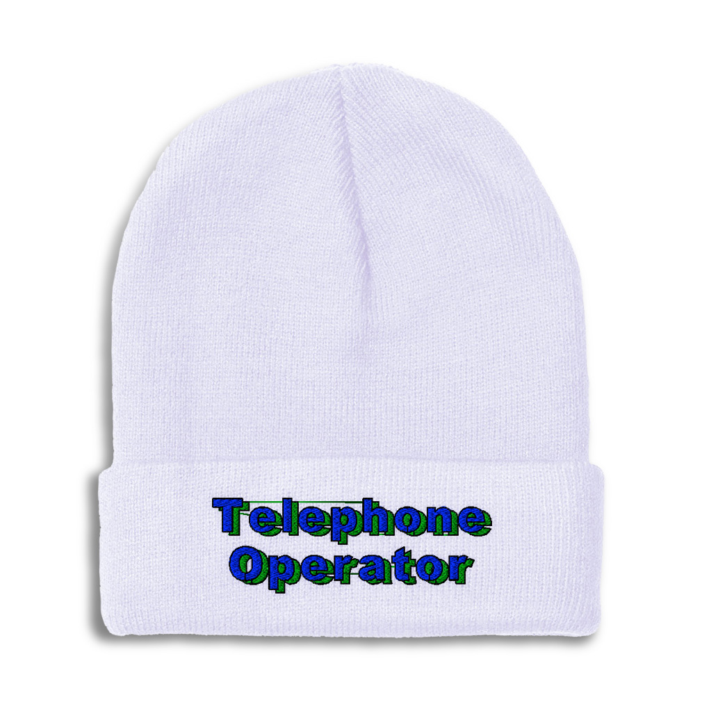 Beanies for Men Telephone Operator Winter Hats for Women Acrylic Skull ...