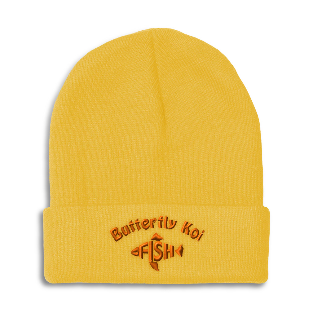Beanies for Men Butterfly Koi Fish Winter Hats for Women Acrylic Skull ...