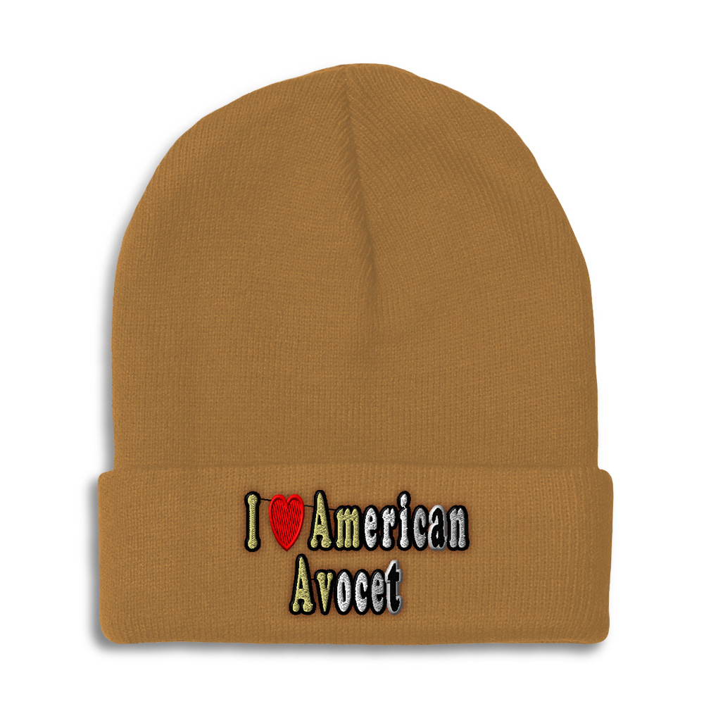 Beanies for Men I Love American Avocet Winter Hats for Women Acrylic ...