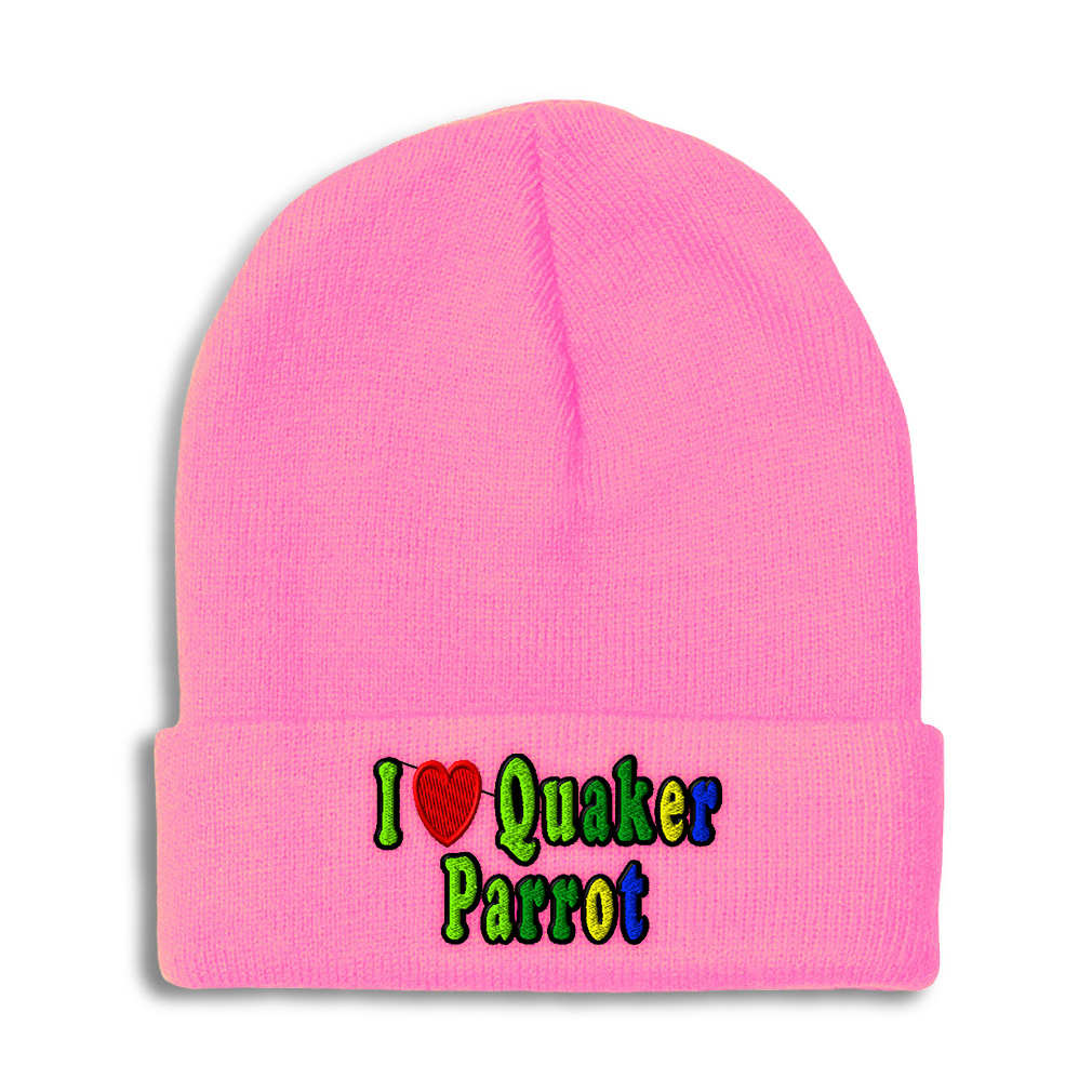 Beanies for Men I Love Quaker Parrot Winter Hats for Women Acrylic ...