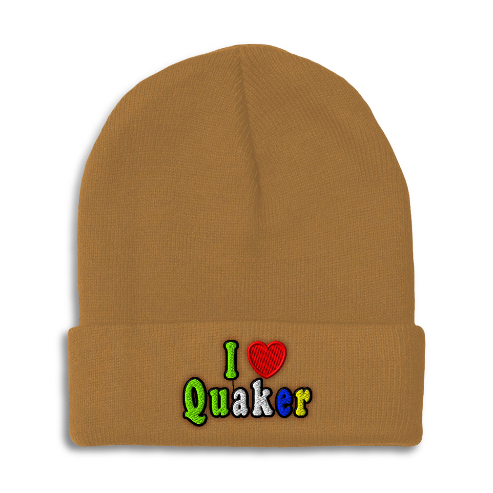 Beanies for Men I Love Quaker Winter Hats for Women Acrylic Skull Cap 1 ...