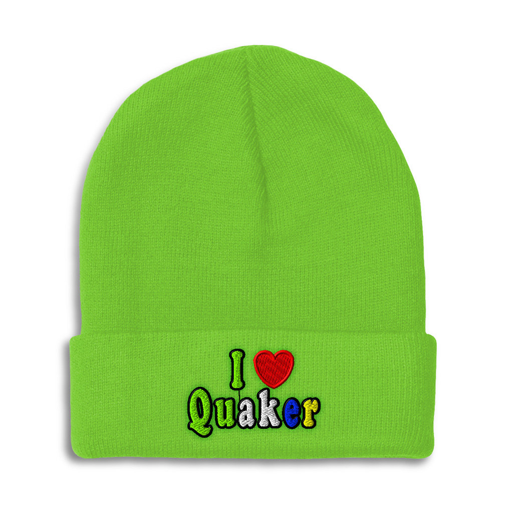 Beanies for Men I Love Quaker Winter Hats for Women Acrylic Skull Cap 1 ...