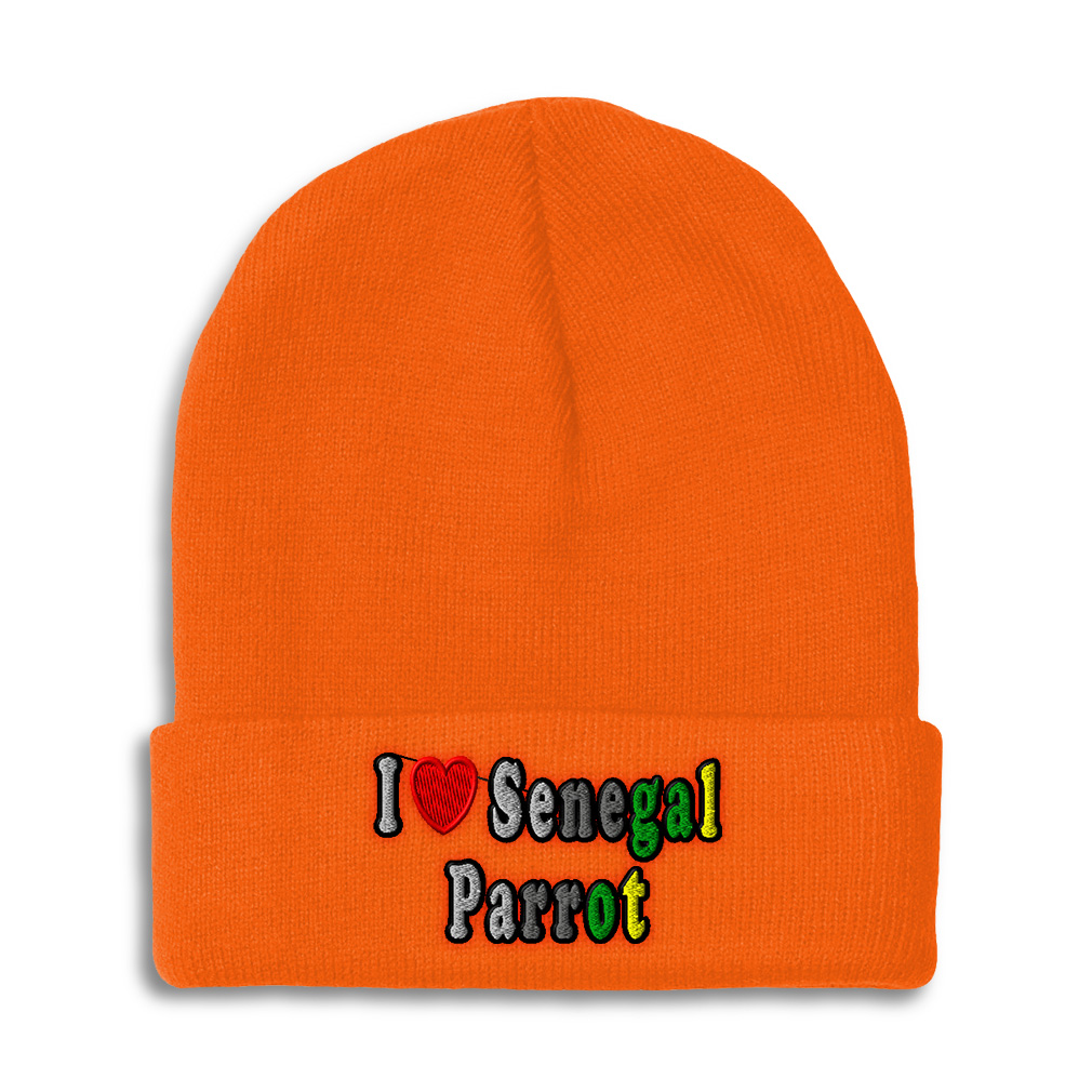 Beanies for Men I Love Senegal Parrot Winter Hats for Women Acrylic ...