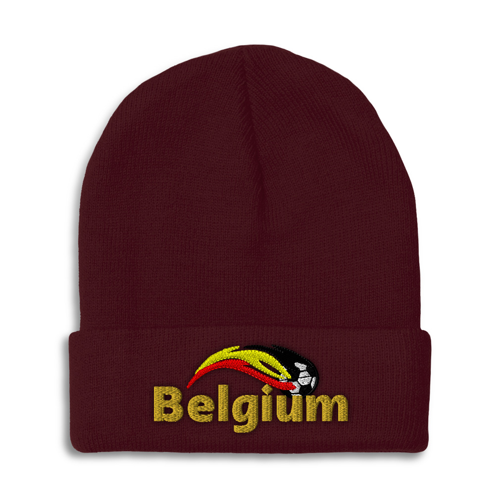Beanies for Men Belgium Soccer World Cup Winter Hats for Women Acrylic ...