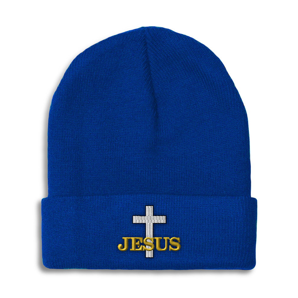 Beanies for Men Christian Cross, Jesus Embroidery Winter Hats Women ...