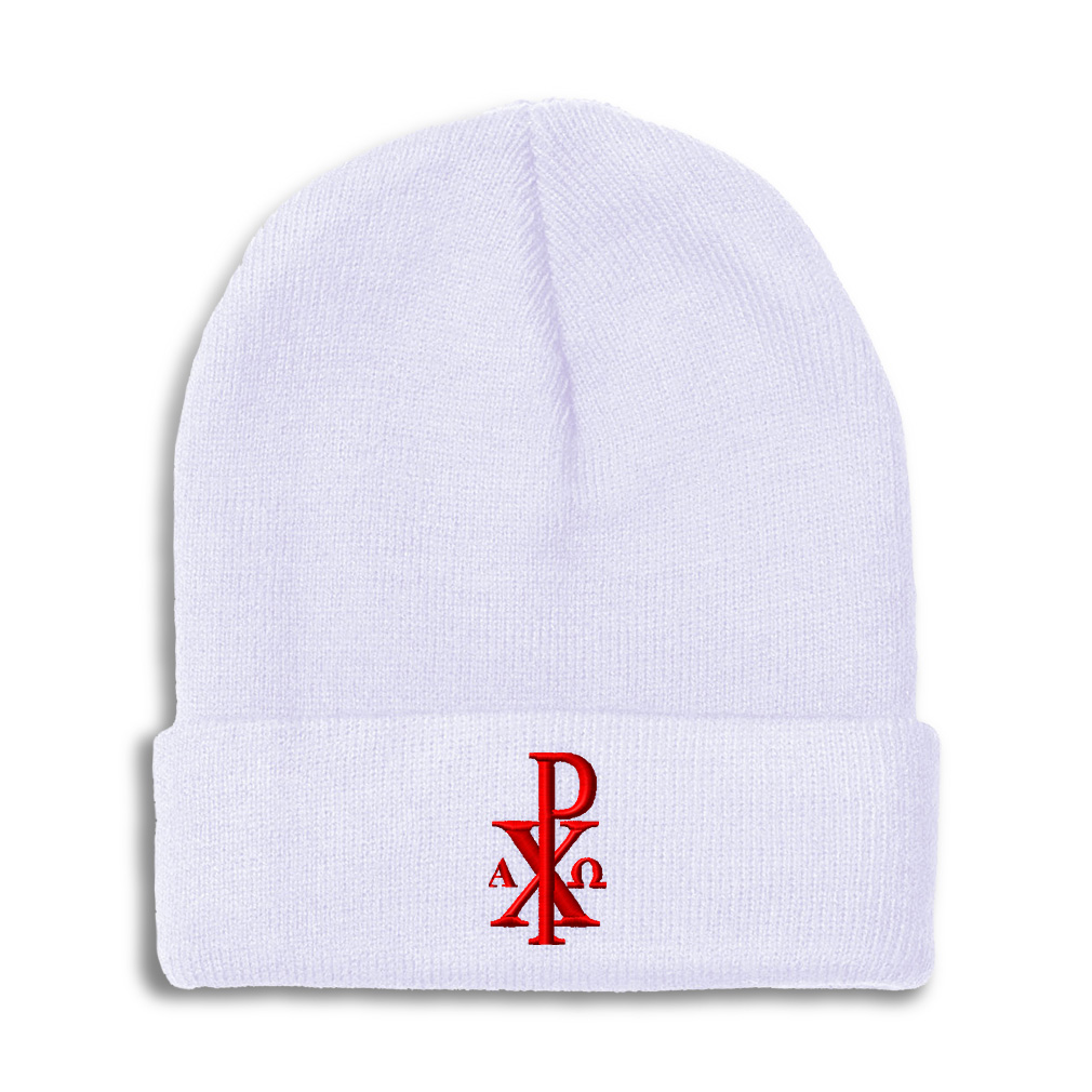 Beanies for Men Chi Rho with Alpha Omega Embroidery Winter Hats Women ...