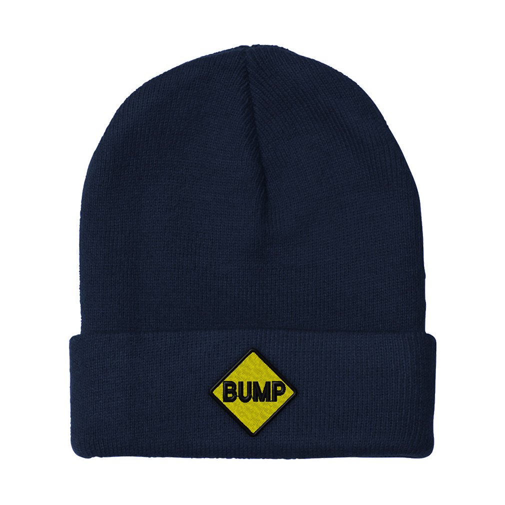 Beanies for Men Bump Sign Embroidery Symbols Winter Hats Women Acrylic ...