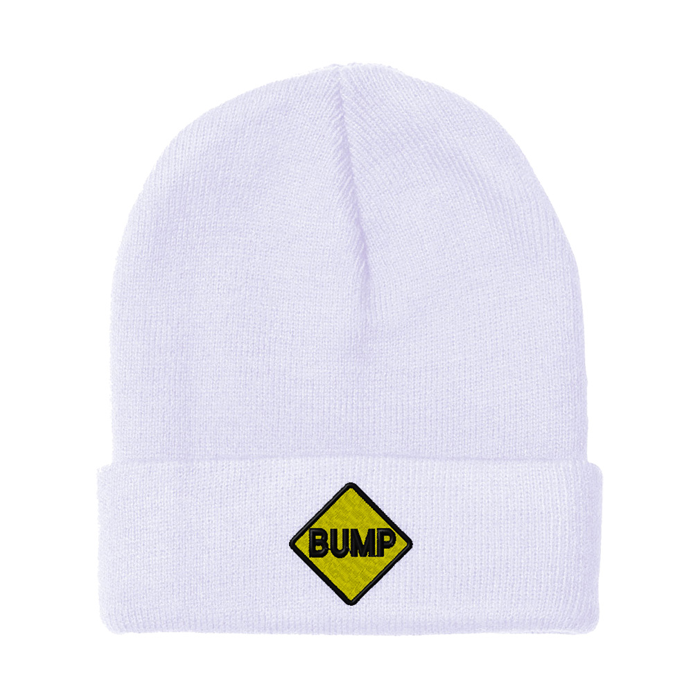 Beanies for Men Bump Sign Embroidery Symbols Winter Hats Women Acrylic ...