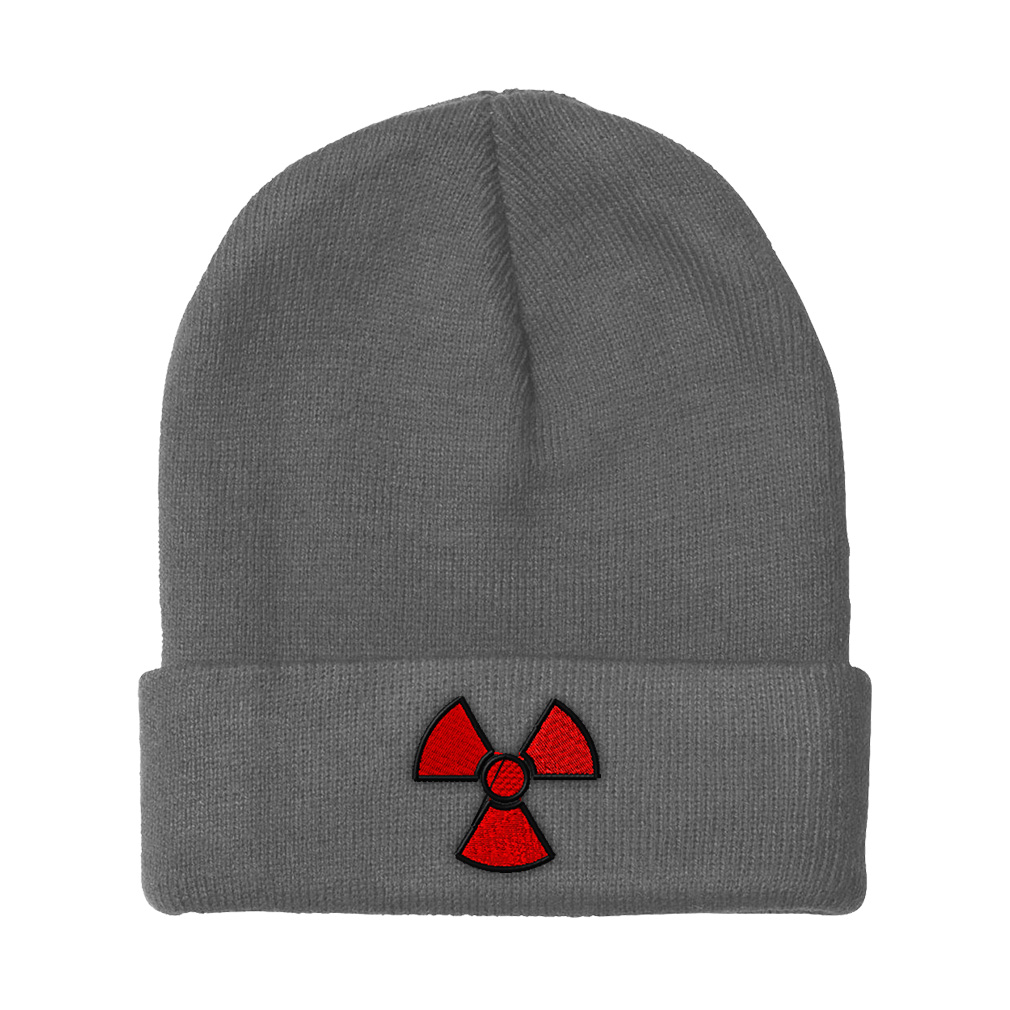Beanies for Men Radiation Sign Embroidery Winter Hats Women Acrylic ...