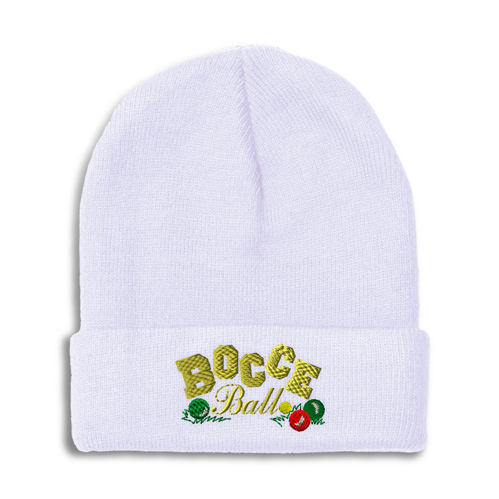 Beanies for Men Bocce Ball Embroidery Winter Hats Women Acrylic Skull ...